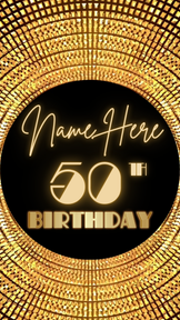 Gold Disco Video Invitation | Digital Studio 54 Invite | Editable Canv